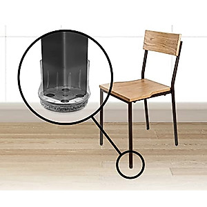 Slipstick GorillaFelt Chair Leg Floor Protectors for Hardwood Floors, Clear Sleeve Felt Pads for Furniture That Stay On, Fits Round & Square Legs, Includes 8 Premium Transparent Chair Socks, CB182