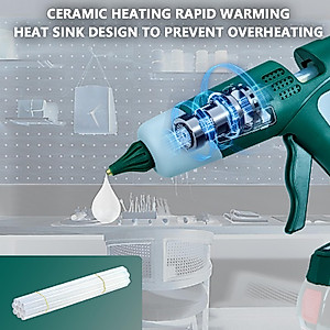 Cordless Hot Melt Glue Gun for Bosch 18-20V Li-ion Battery Repair DIY Tool Set With 10 Glue Sticks Power Tool Glue Gun(not include battery)