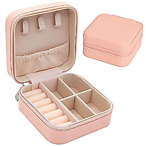 Semyifu Travel Jewelry Case Personalized Jewelry Box Jewelry Travel Organizer Small Jewelry Box for Women, Jewelry Travel Case Earring Organizer Ring Box