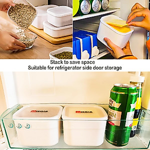 Mixcia 2Pack Cheese Storage Container for Fridge, Sliced Cheese Holder with Lids, Keeps Cheese Fresh and Delicious Cheese Container, Plastic Sliced Cheese Container Set(Cheese Containers)