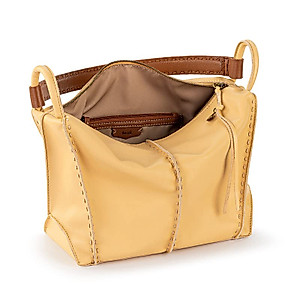 The Sak Los Feliz Hobo in Leather, Lined, Roomy Shoulder Purse, Buttercup