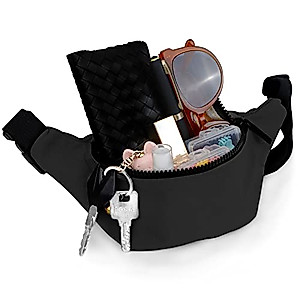 Waist Bag for Kids, Cute Fanny Pack for Little Boy Girls, Fashion Children's Bum Bag Lightweight Chest Bag Princess Mini Bags (Black)