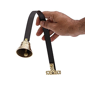 Roorkee Instruments Dog Doorbell Solid Brass Bell, Premium Quality Dog Training Bell for Loud Clear Sound, Metal Dog bell with Screws for disciplining, Doorbell For Stores, Restaurants, Bar and Hotel.
