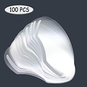 LWBTOSEE Clear Disposable Face Shield, for Shower Haircut Hairspray and Eyelash Extensions Eye Eyebrow Eyelid Surgery Aftercare (100 PCS)