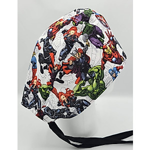 Marvel Comic Book Super Hero Characters Surgical Scrub Cap Medical Hat Hospital Cover