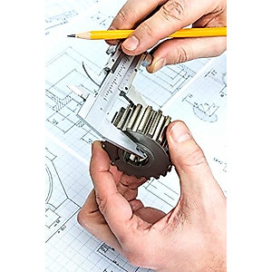 Spurtar Vernier Caliper Measuring Tool 6" Stainless Steel, 0-6Inch/0-150mm Manual Non Digital Calipers, 0.001"/0.02mm High Precision Durable Micrometer