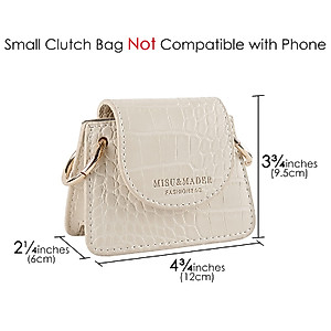 Linkidea Mini Purse for Women, Crocodile Pattern Mini Cute Crossbody Bag, Small Clutch Handbag for Daily Wedding Party Prom