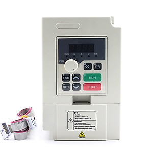 RATTMMOTOR 1.5KW VFD 110V Single to 3 Phase Inverter Variable Frequency Drive Spindle Motor Controller Converter 0-1000Hz + Extension Cable for CNC Router Milling Engraving Machine