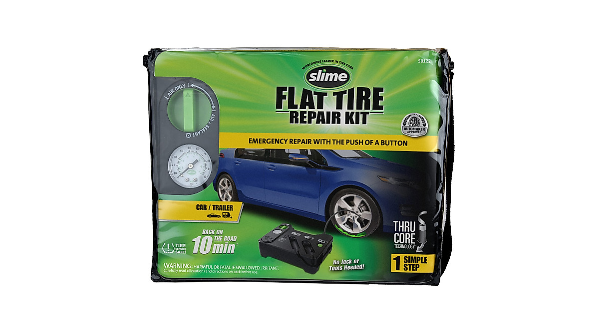 Slime Flat Tire Repair Kit - Fast Emergency Fix for Cars & Vehicles