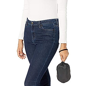 Amazon Essentials Women's Lightweight Long-Sleeve Full-Zip Water-Resistant Packable Hooded Puffer Jacket, Black, XX-Large