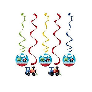 Creative Converting Train Dangling Party Decorations Danglers, Multisizes, Multicolor