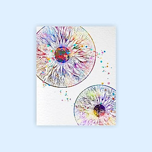 Dignovel Studios 11X14 Unframed Iris Human Eye Blood Vessels Ophthalmology Clinic Watercolor Art Print Poster Housewarming Wall Giclee Office Home Decor DN535