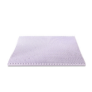 Best Price Mattress 1.5 Inch Egg Crate Memory Foam, Soothing Lavender Infusion, Twin Mattress Topper (ECMF-LV1.5T)