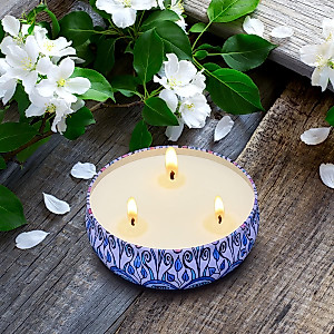 Indoor Citronella Candle, 4 x 14 oz 3 Wick, Outdoor Portable Travel Jar Candle, Powerful Lemongrass Essential Oil Soy Wax for Garden, Patio, Deck, Camping, Porch