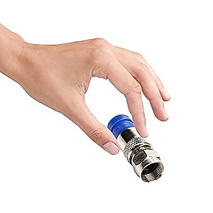 TLS.eagle RG6 Compression F Type Straight Antenna Cable Connector Coax Adapter Pack of 30