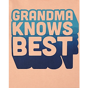 The Children's Place Baby Toddler Boys Short Sleeve Graphic T-Shirt 2-Pack, #1 Grandkid/Grandma Knows Best, 2T