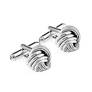 LeCalla 925 Sterling Silver Love Knot Cufflinks Men's Jewelry Gifts for Dad Father Grand-Father for Wedding, Business, Shirt Accessories, Father's Day