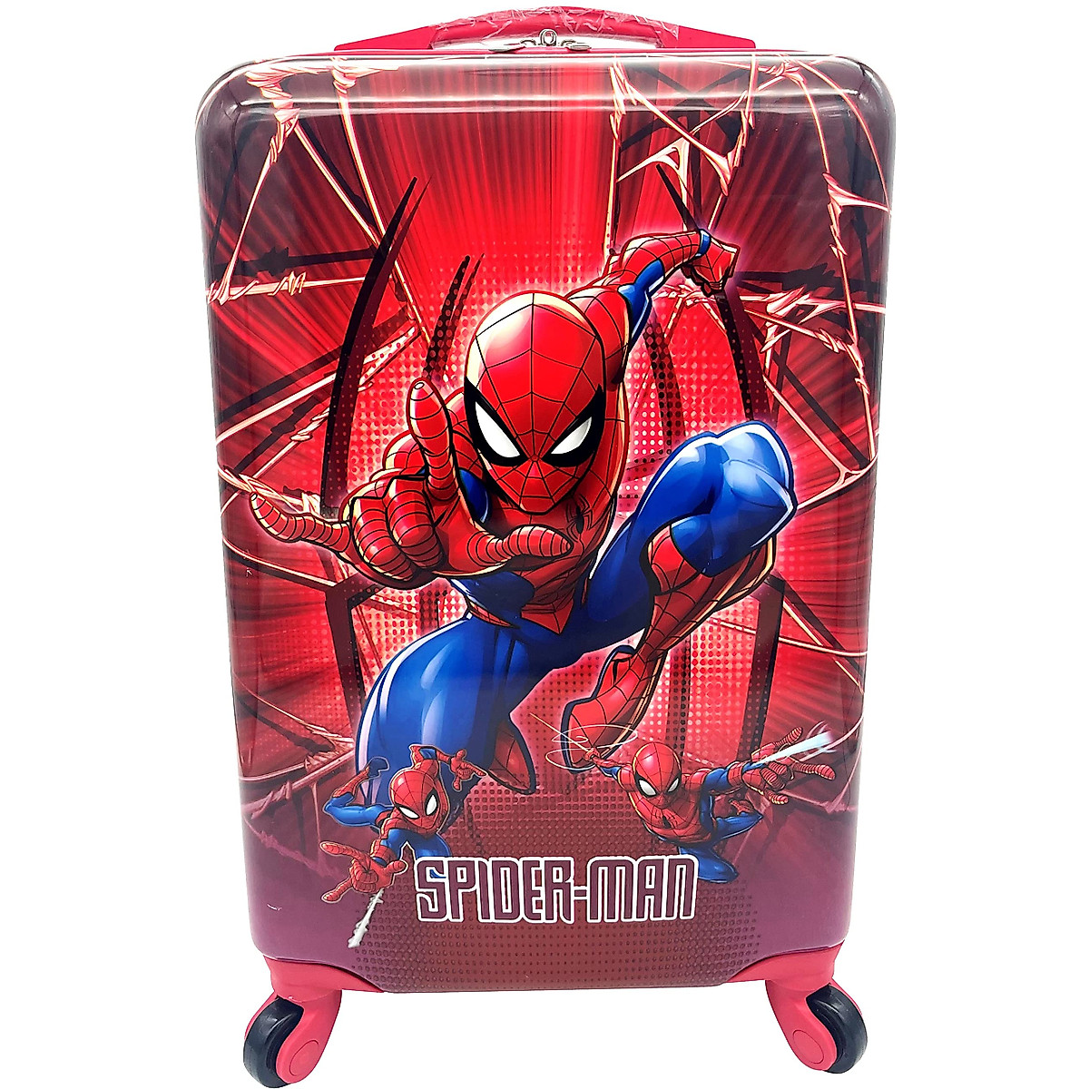 Fast Forward Kids Licensed Hard-Side 20” Spinner Luggage Lightweight Carry-On Suitcase (Spiderman - 2)