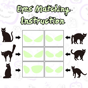 Leyaron 6 Pack Black Cat Yard Signs Halloween Decor with 12 Metal Stakes, Scary Black Cat Halloween Outdoor Decorations with 6 Pairs Glowing Eyes for Home Yard Garden Lawn Party Props Supplies