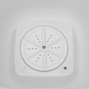 Kufoo Portable Washing Machine, 6L Mini Automatic Underwear Clothing Washer, 27W Small Deep Washing Laundry Machine, 30 Mins Automatic Shutdown for Home, Appartment, Travel and Dorms