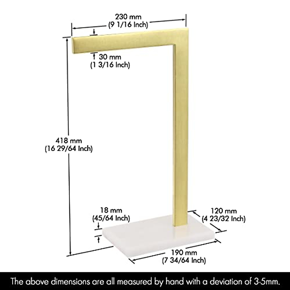 KES Towel Rack Countertop & Toilet Paper Holder Stand, SUS 304 Stainless Steel Brushed Brass, BTH220L19W12-BZ+BPH285S1-BZ