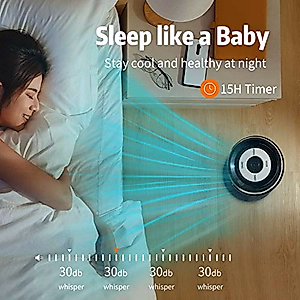 KEGIAN Tower Fan, 36" Oscillating Tower Fan with Remote, 15H Timer Electric Quiet Cooling Fan with LED 3 Wind Speeds 3 Modes Portable for Bedroom,Office,Home (Black)