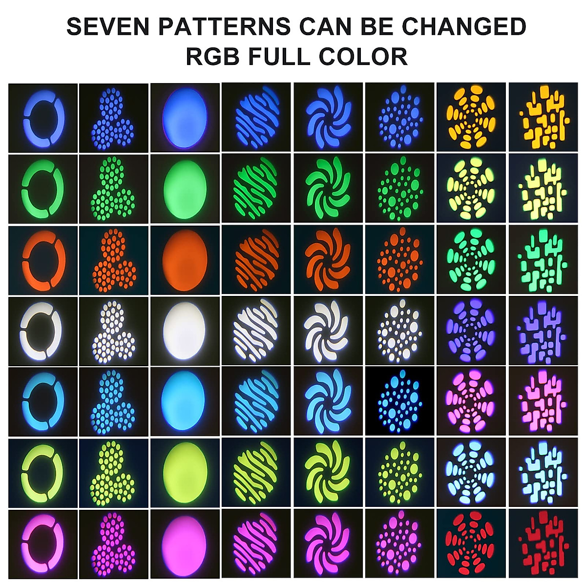 (2pack) LED Moving Head Light Mini 30W DJ Moving Head GOBO Light with 8 Gobos and 8 Colors, DMX and Sound Activation Dj Spotlight for Wedding, DJ, Party, Club, Disco, Beam Lights