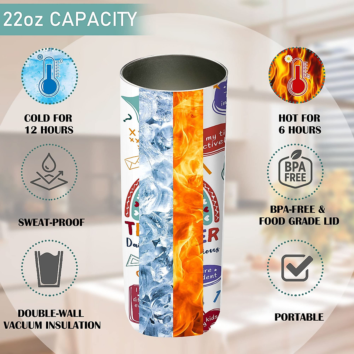 pinata Teacher Appreciation Gifts | Teacher Gifts | Teacher Appreciation 20oz Tumbler | Teacher Gift | Teacher Gifts for Women | Gifts for Teachers | 18/8 Stainless Steel Teacher Tumbler | Coffee Mug