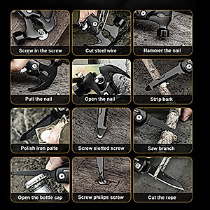Dad Gifts Who Wants Nothing Fathers Day, Gifts for Dad from Son Daughter, Cool Gadgets, Unique Birthday Gift Ideas for Men Father, 12 in 1 Mini Hammer Multitool