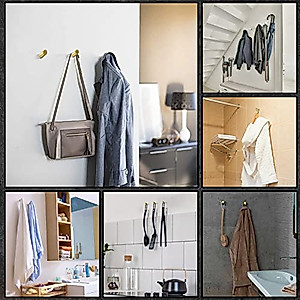 Wall-Hooks, Wall-Hooks-for-Hanging, Durable-Metal-Wall-Hook for Wall Mirror, Coat-Hooks-Wall-Mounted,Single-Hat-Rack, Heavy Duty Hat Hooks Entryway Wall Hanger for Hanging Towels, Clothes, Bags-2 Pack