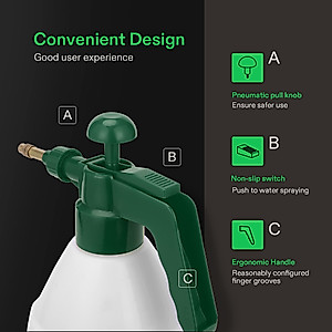 VIVOSUN 10"x20.75" Seedling Heat Mat and Digital Thermostat Combo Set, 0.2Gallon Hand held Garden Sprayer 0.8L Green