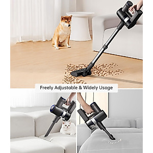 VOVGUU Cordless Vacuum Cleaner 28KPA, Stick Vacuum Cleaner Cordless with 7 Power Modes, 50 Mins RunTime Vacuum Cleaners for Home Hardwood Floor and Carpet, Pet Hair