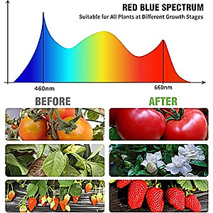 GroDrow Grow Lights for Indoor Plants, 150 LED Grow Light for Seed Starting with Red Blue Spectrum, 3/9/12H Timer, 10 Dimmable Levels & 3 Switch Modes, Adjustable Gooseneck Suitable for Various Plant