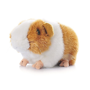 Cute Guinea Pig Plush Soft Stuffed Animals Toys 7 Inch (Yellow+White)