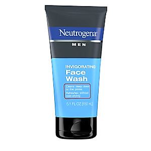 Neutrogena Men's Invigorating Daily Foaming Gel Face Wash, Energizing & Refreshing Oil-Free Facial Cleanser for Men, 5.1 fl. oz