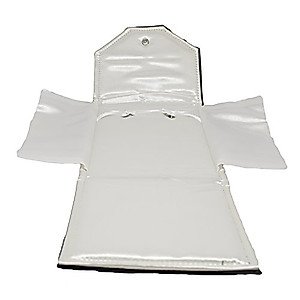 Novel Box Premium Large Black/White Stitched Leatherette Pearl / Omega Necklace Folder + Custom NB Pouch