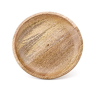 HUCH - Mango wood, Wooden bowls for decor - Fruit bowl - Decorative Bowls for Home Decor - Wood Fruit Bowl - Pedestal Bowl - Footed bowl - Wooden bowl