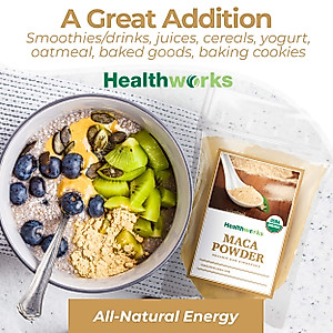 Healthworks Maca Powder Raw (32 Ounces / 2 Pounds) | Certified Organic Flour Use | Keto, Vegan & Non-GMO | Premium Peruvian Origin | Breakfast, Smoothies, Baking & Coffee