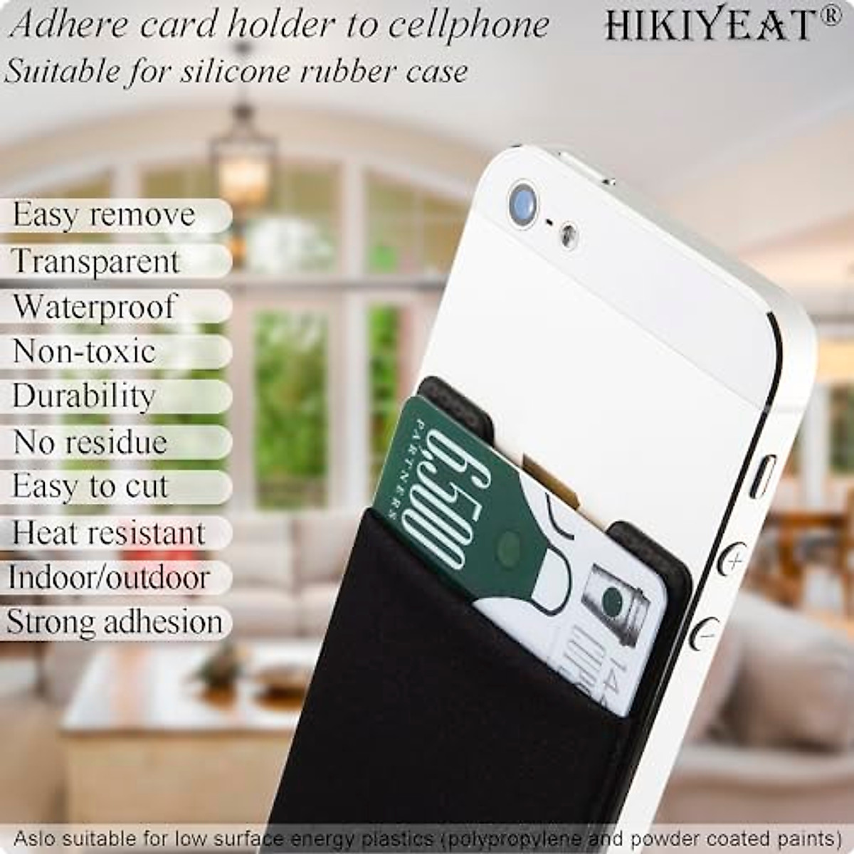 HIKIYEAT Double Sided Tape,Clear Adhesive Tape,Heavy Duty Thin Transfer Tape,Sticky,Waterproof,5 Sheet(Strips,Sheet) for Repair Cell Phone,DIY,Home,Automotive Deco