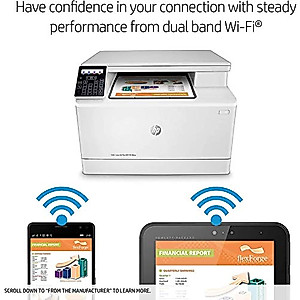HP Color Laserjet Pro M180nw All-in-One Wireless Color Laser Printer, Mobile Printing & Built-in Ethernet, Works with Alexa (T6B74A)