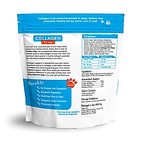 Totally Wags Collagen for Dogs: All Natural Premium Non GMO Collagen. Supports Healthy Joints, Skin, Fur, Digestion.