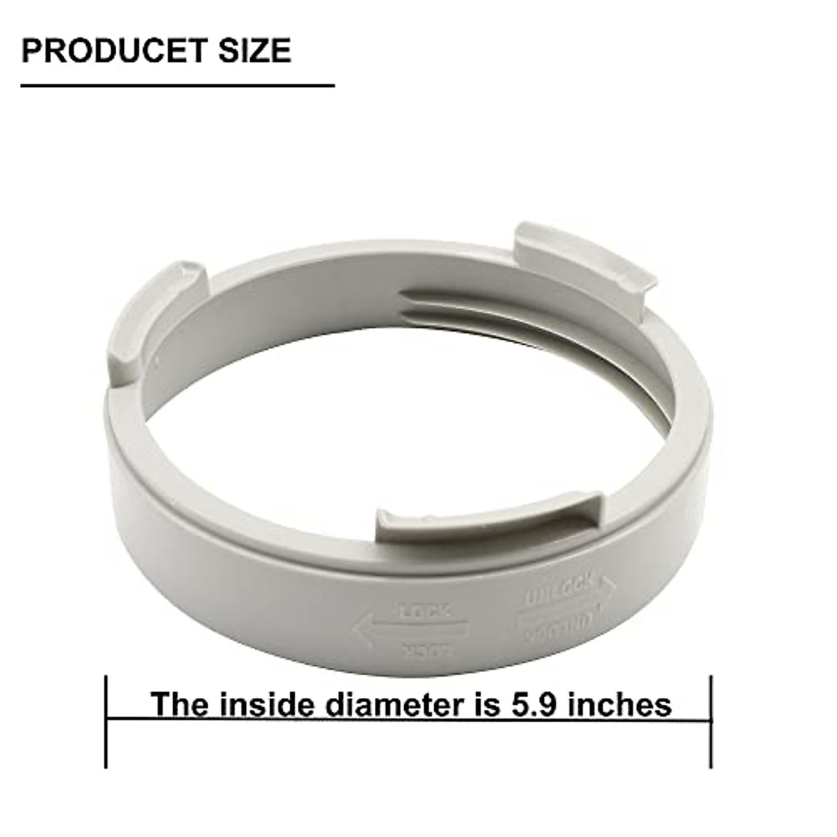 NWESTUN 5.9 inch Portable Air Conditioner Exhaust Hose Coupler Window Adapter A/C Connector, Suit for Air Conditioning Exhaust Port (Round)