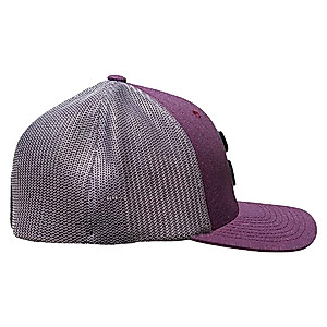 HOOEY Men's Cayman Flexfit Fitted Mesh Back Hat (US, Alpha, Large, X-Large, Purple/Grey)
