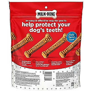 Milk-Bone Original Brushing Chews, 35 Small/Medium Daily Dental Dog Treats Scrubbing Action Helps Clean Teeth