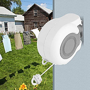Bracon Retractable Clothesline - 42 Feet Heavy Duty Double Laundry Line Adjustable Clothesline for Wet or Dry Clothes Indoor or Outdoor Easy Installation Drying Clothes Holds Line