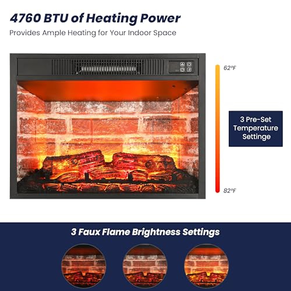 LGHM Farmhouse TV Console for 65 inch TV, Dark Rustic Oak Entertainment Center with Electric Fireplace, Sliding Barn Door