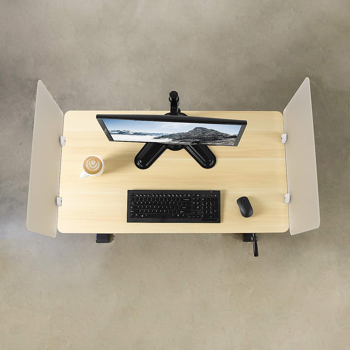 VIVO Universal Privacy Panel/Acrylic Sneeze Guard Desk Clamps, Clamps Only, Fits Desks up to 2 inches Thick, Pack of 2, Silver, PP-CP-01S