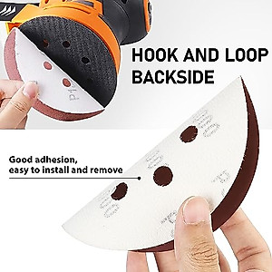 LotFancy Sanding Discs 6 Inch 6 Hole, 130PCS 40 60 80 100 120 180 240 320 400 800 1000 1500 2000 Grit Sandpaper Assortment - Orbital Sander Pad, Hook and Loop Round Sand Paper