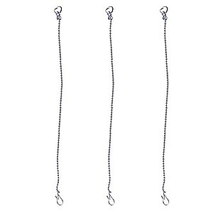 Hibbent 3 Pack Universal Toilet Flapper Chain Replacement Kit,Stainless steel,Including 12-Inch Chain,Hook,Ring