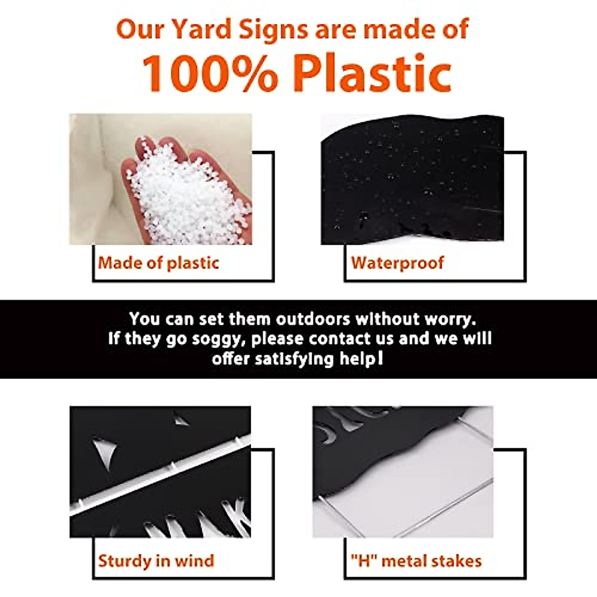 Ivenf Witch Halloween Decorations Outdoor: 3 Extra Large Black Hocus Pocus Witches, Halloween Silhouette Yard Signs with Stakes, Thick Corrugated Plastic, Outside Yard Lawn Decor for Kids Home Party